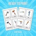 24 Warehouse Tools Flash Cards Printable for Kids montessori Cards ...