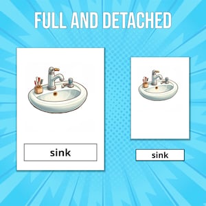 24 Bathroom Essentials Flash Cards Printable for Kids (montessori Cards ...