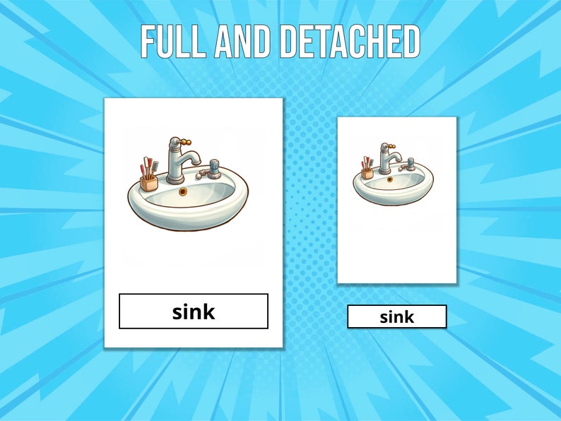 24 Bathroom Essentials Flash Cards Printable for Kids (montessori Cards ...