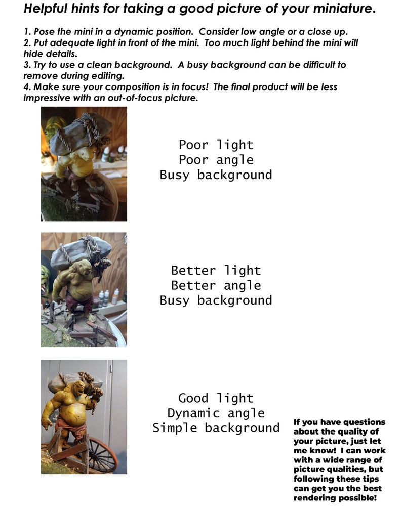 Digital Portraits of Your Favorite Miniatures and Models Warhammer, D&D ...