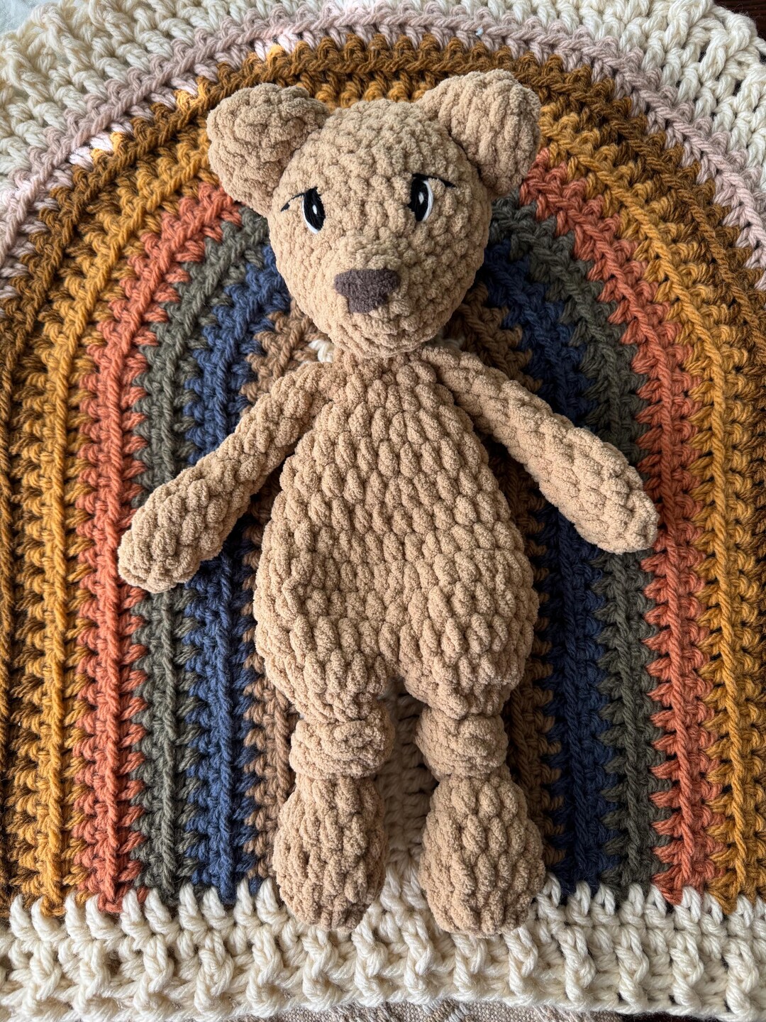 Bear Snuggler Crochet Lovey Baby Photo Prop Ready to Ship - Etsy