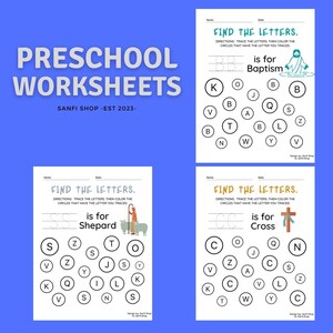 Biblical ABC Worksheets| Preschool Worksheets| Preschool Printable ...