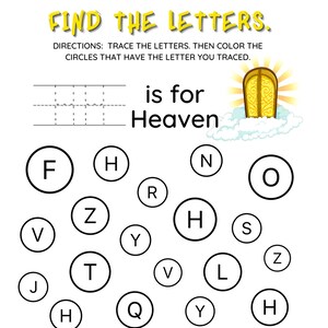 Biblical ABC Worksheets| Preschool Worksheets| Preschool Printable ...