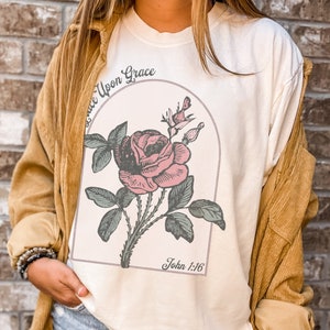 Grace Upon Grace Shirt, Christian Graphic Tees, Jesus Shirt, Christian ...