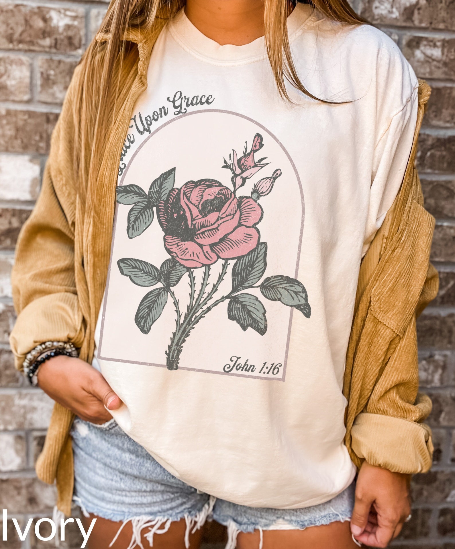 Grace Upon Grace Shirt, Christian Graphic Tees, Jesus Shirt, Christian ...