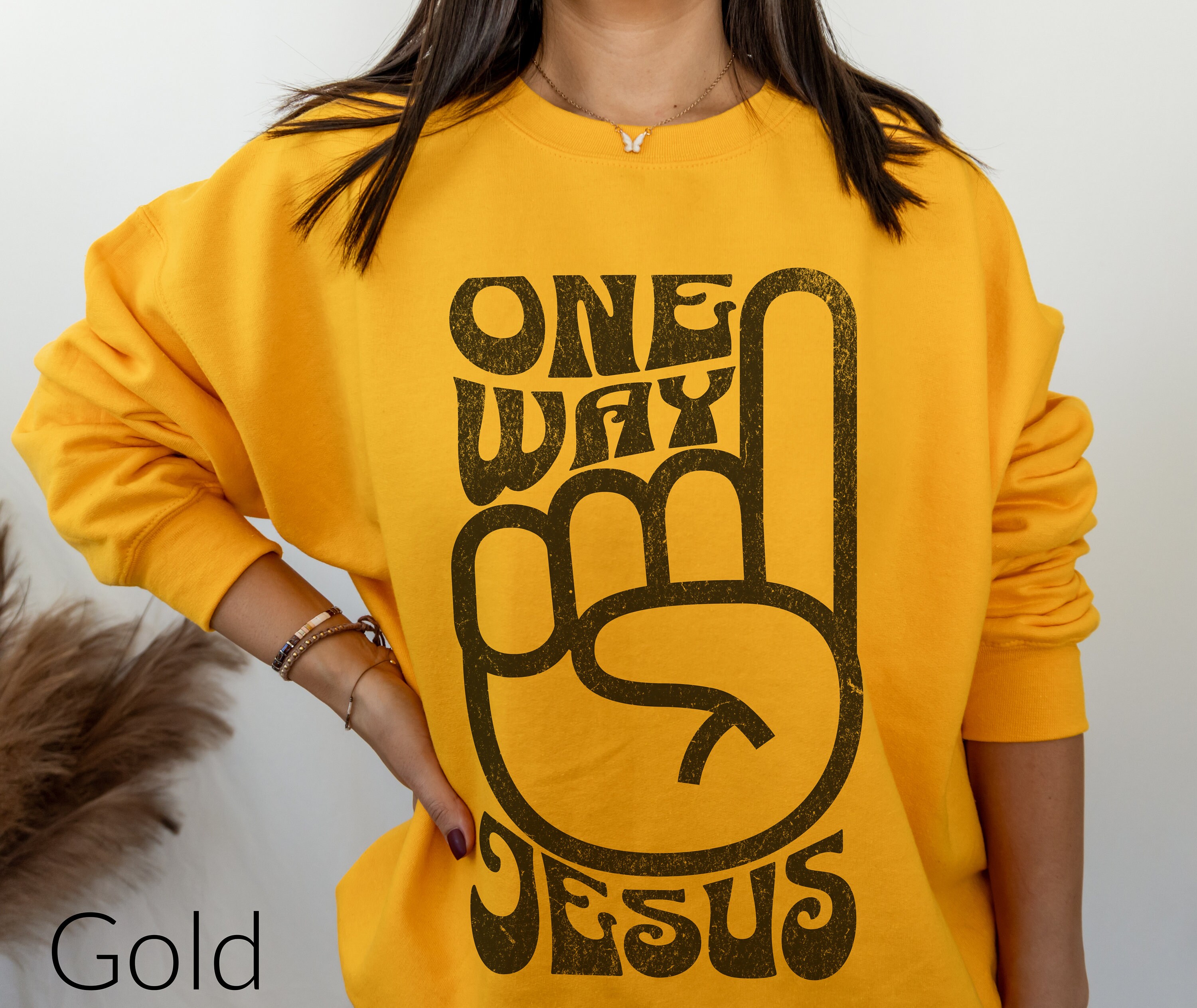 Jesus Sweatshirt, One Way Jesus Sweatshirt, Christian Sweatshirt ...