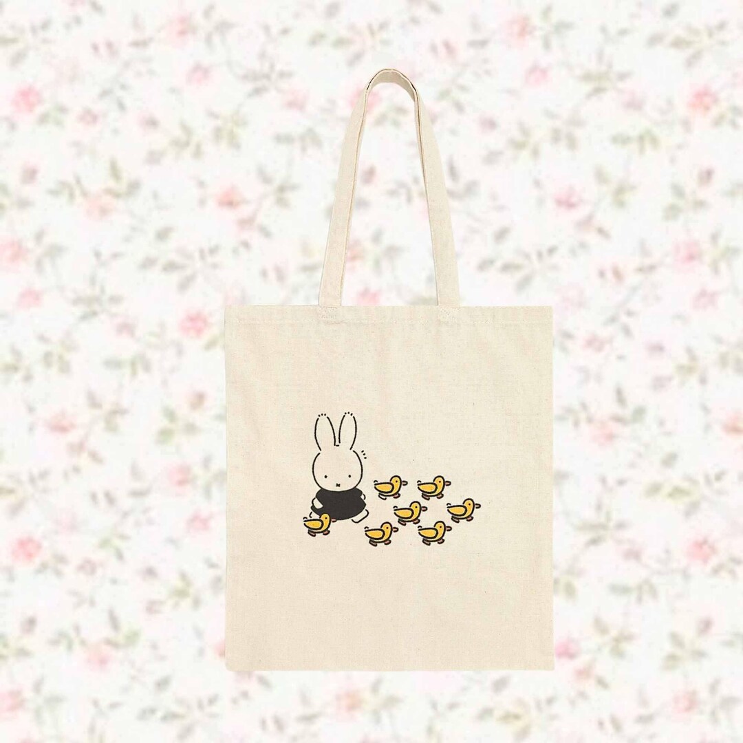 Miffy Tote Miffy Baby Duck Friends Y2K Canvas Tote Bag Cute Miffy Bunny ...