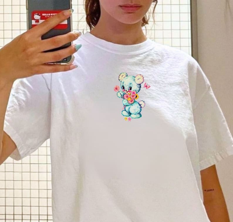 Dollette Coquette Y2K Tee Vintage Retro Animal Teddy Bear Cute ...