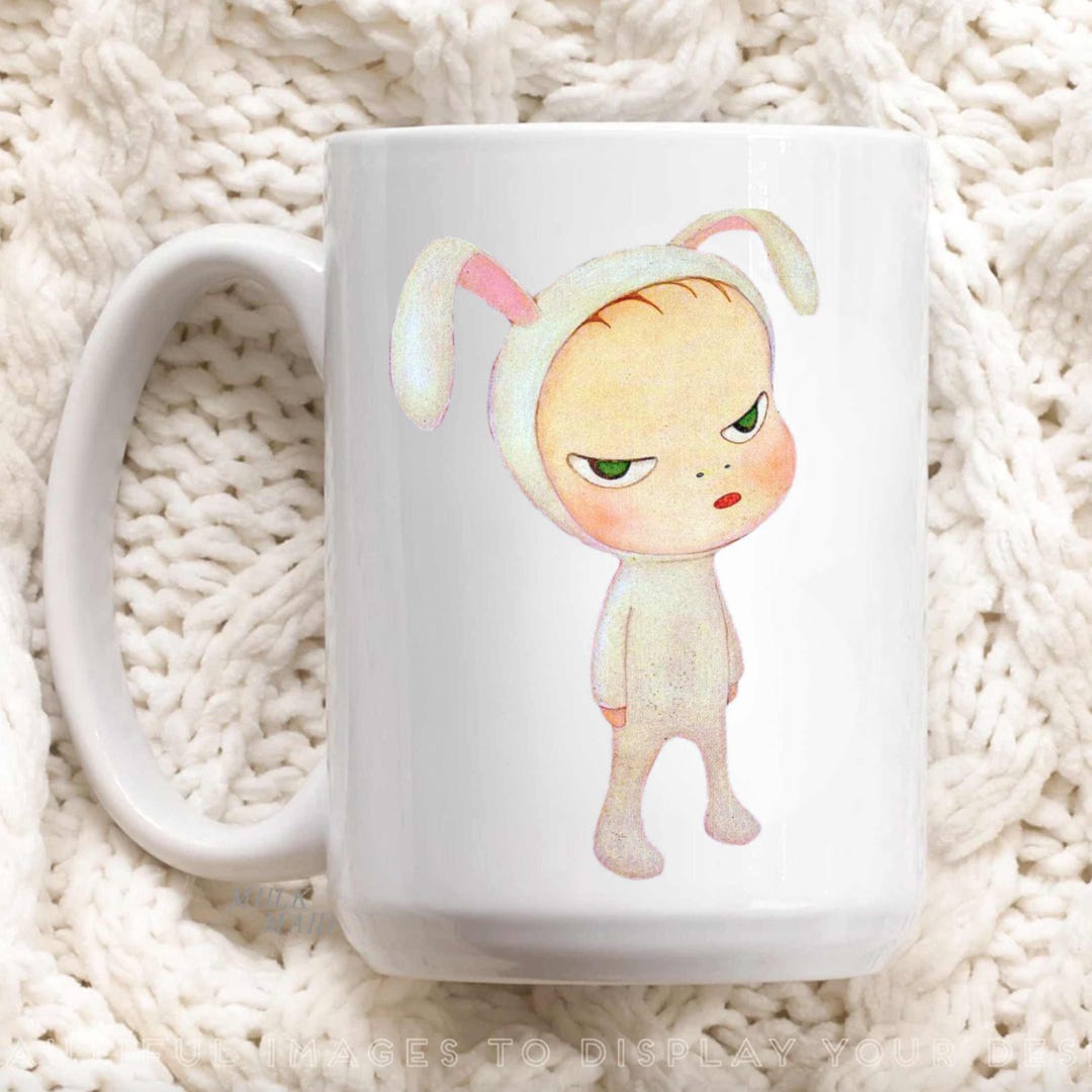 Yoshitomo Nara Bunny Ceramic Mug | Aya Takano Aesthetic Mug - Etsy