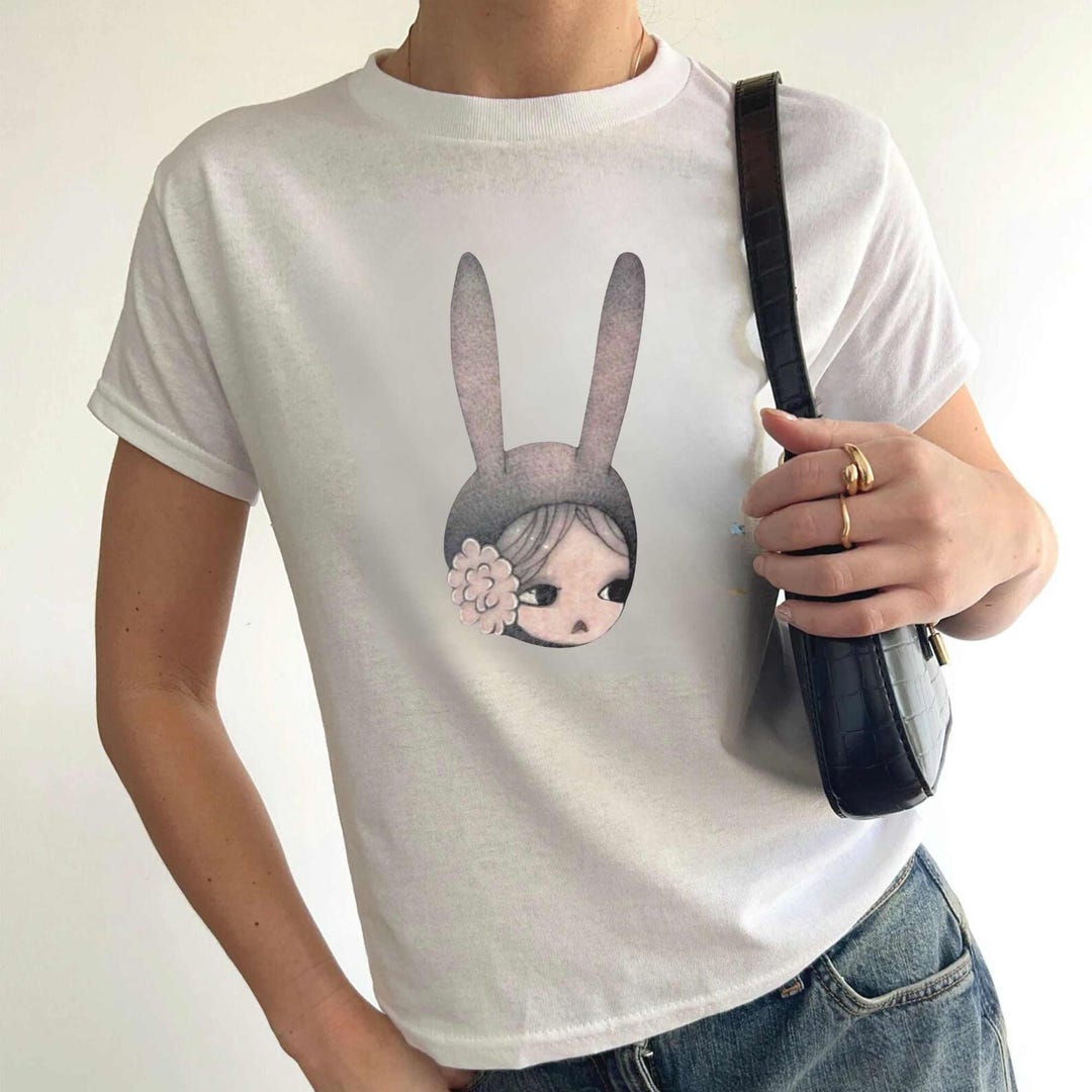 Aya Takano Bunny Girl Baby Tee | Y2K Anime Art Shirt - Etsy