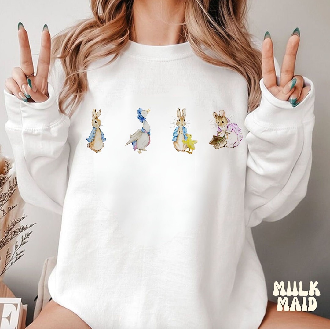 Peter Rabbit Cottagecore Sweater Forestcore Farm Animal Sweatshirt ...