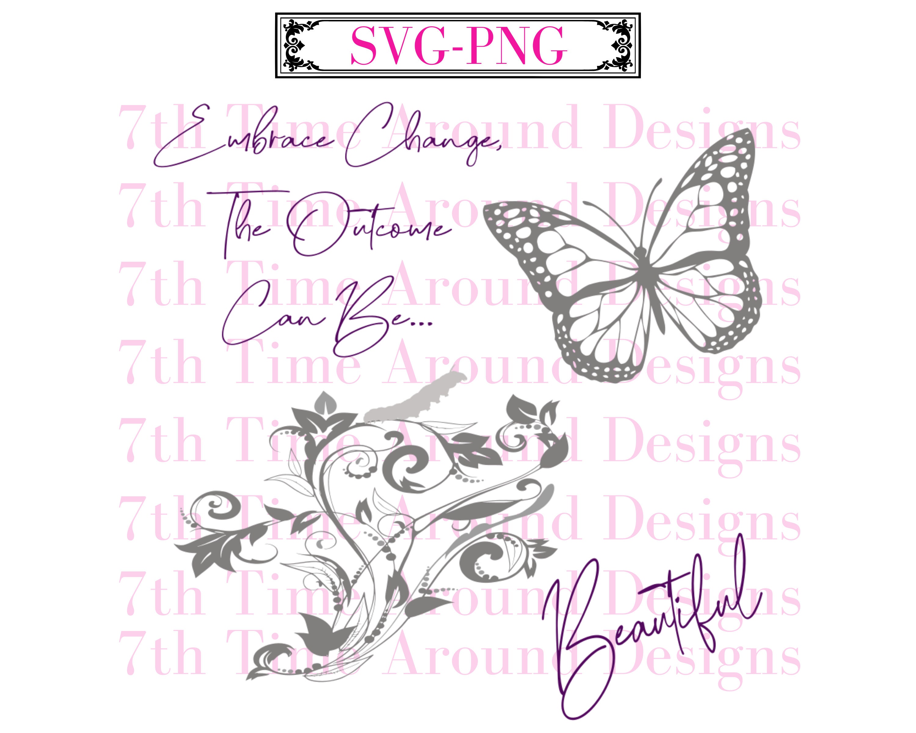 Embrace Change Svg, Butterfly Svg, Change Svg Png, Caterpillar Svg ...