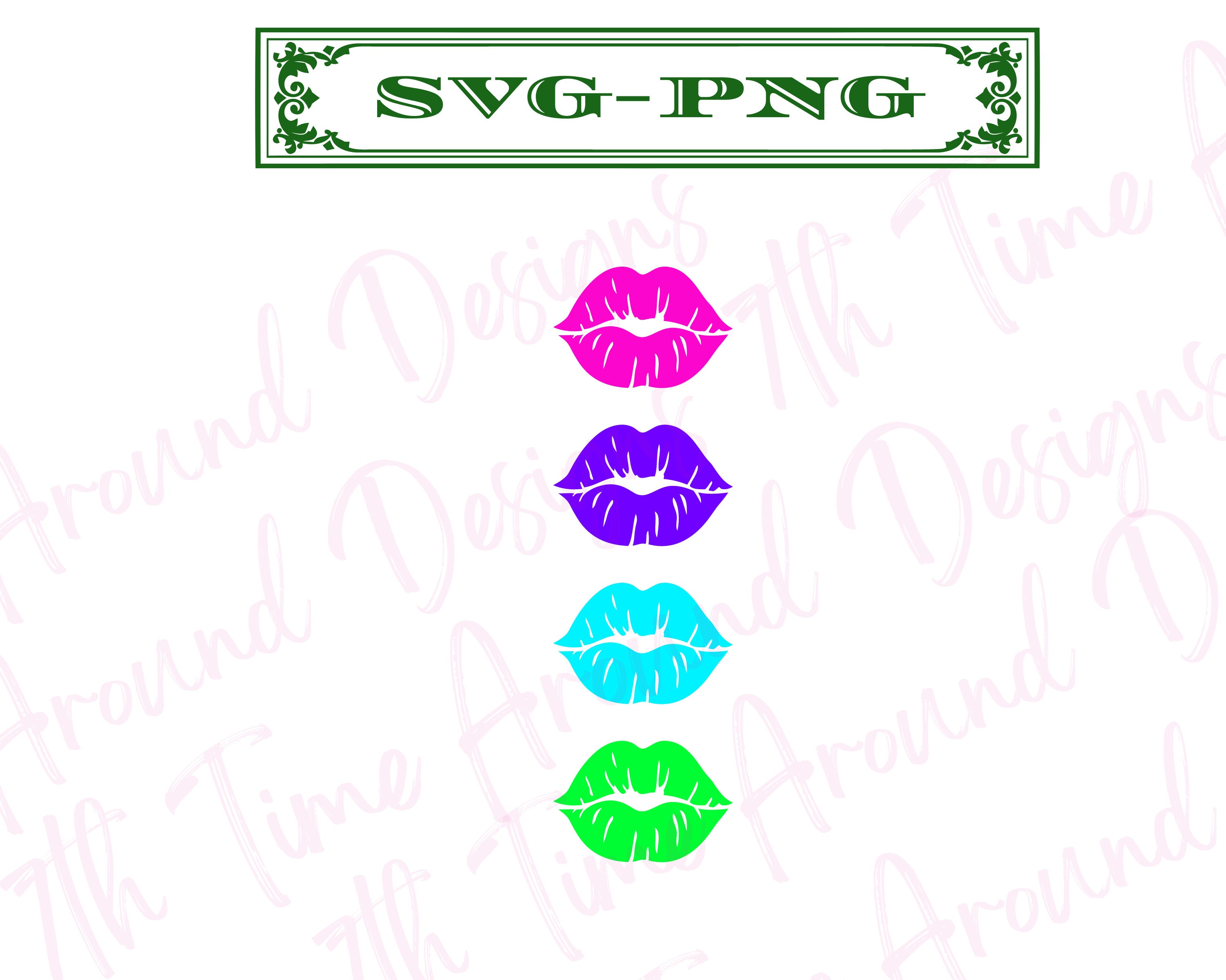 Colorful Kisses Svg Png - Etsy