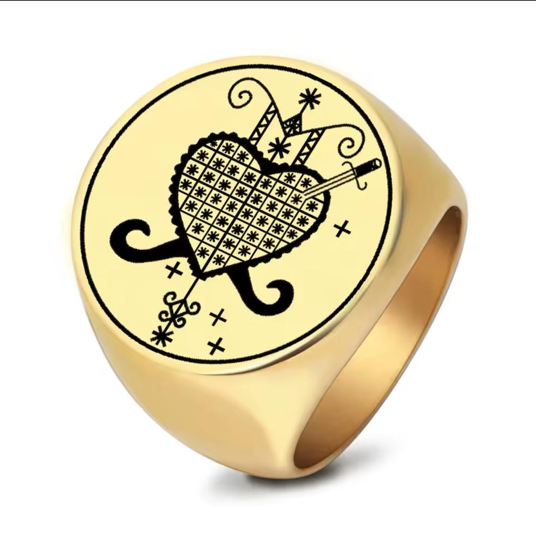 Erzulie Dantor Medallion Charm Veve Protection Erzulie Dantor Medallion ...