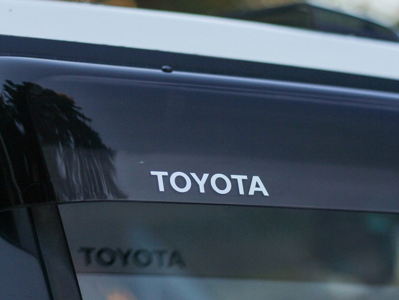 4x Aftermarket Replacement TOYOTA Logo Decal for JDM Rain Visors ...