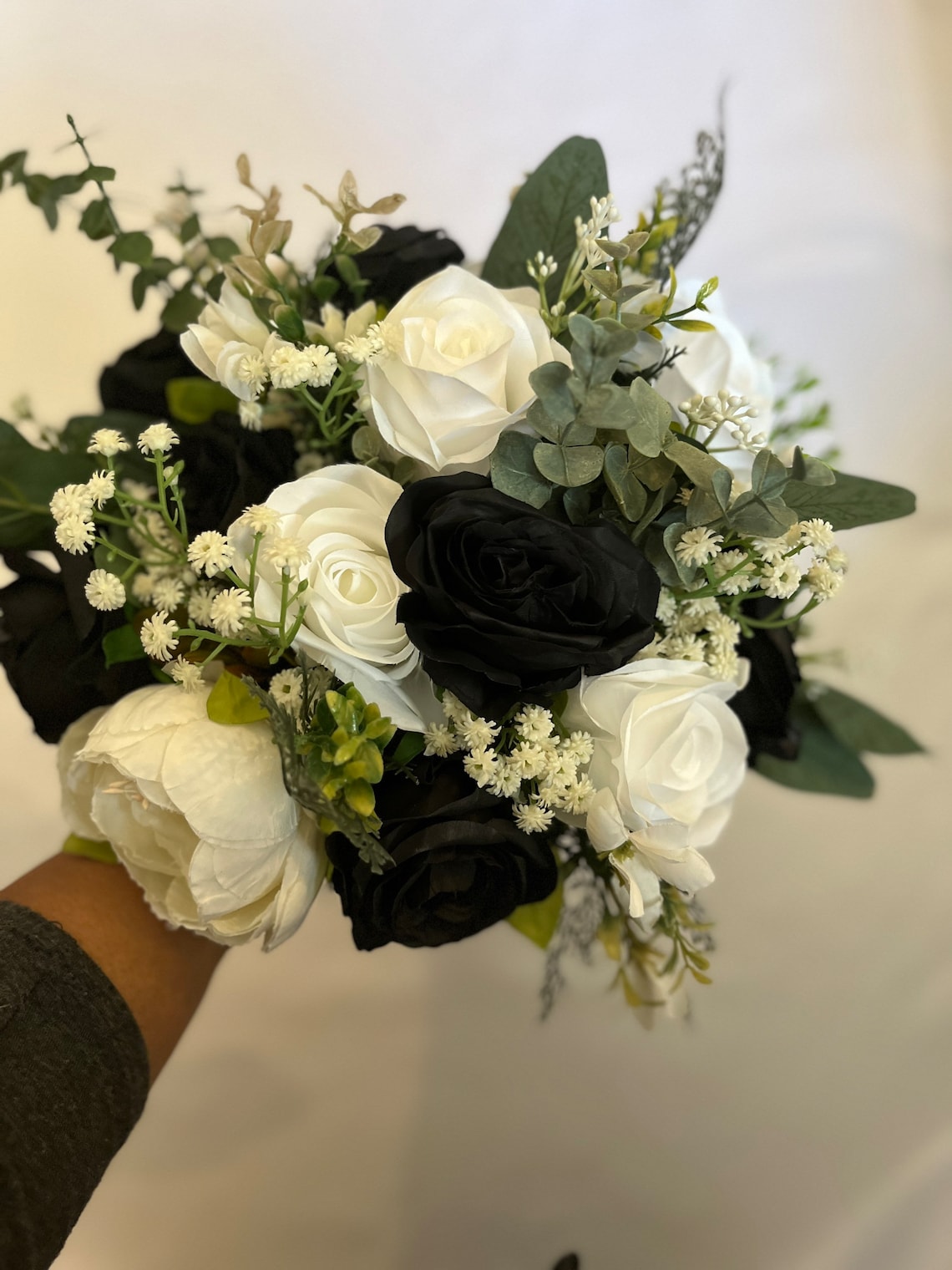 Wedding Bouquet Black &white Bouquet Bride Bouquet Black - Etsy