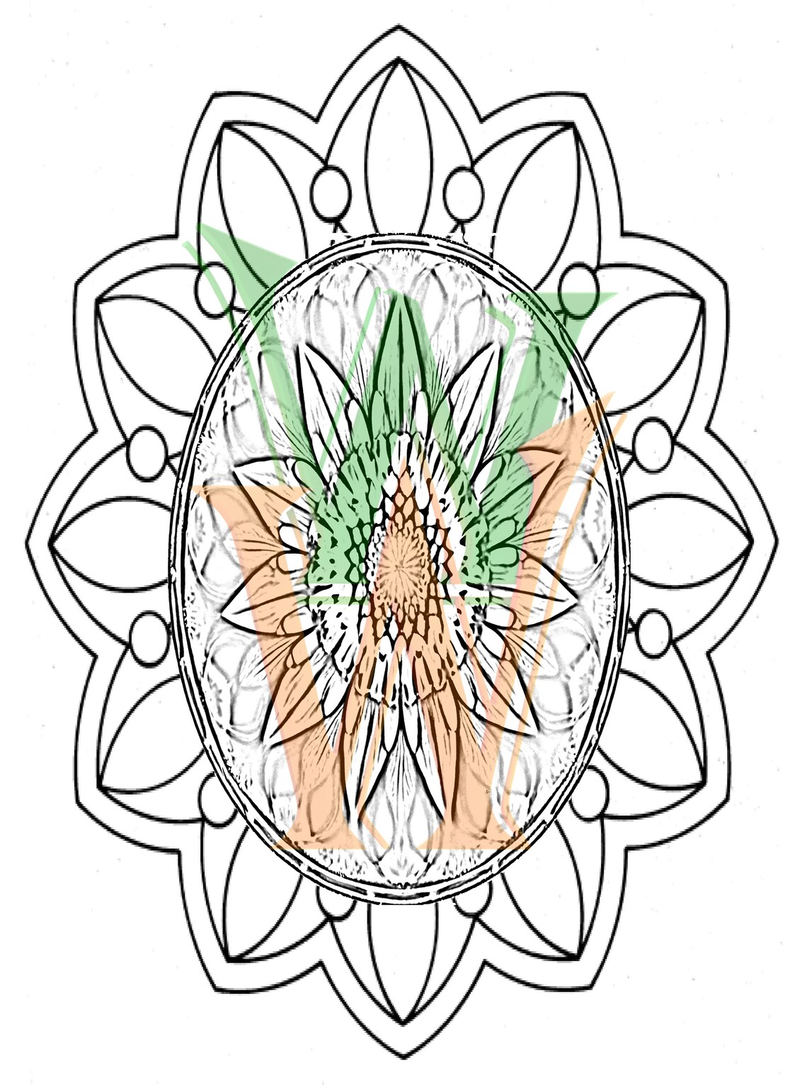 Mandalas Effect Coloring Page - Etsy