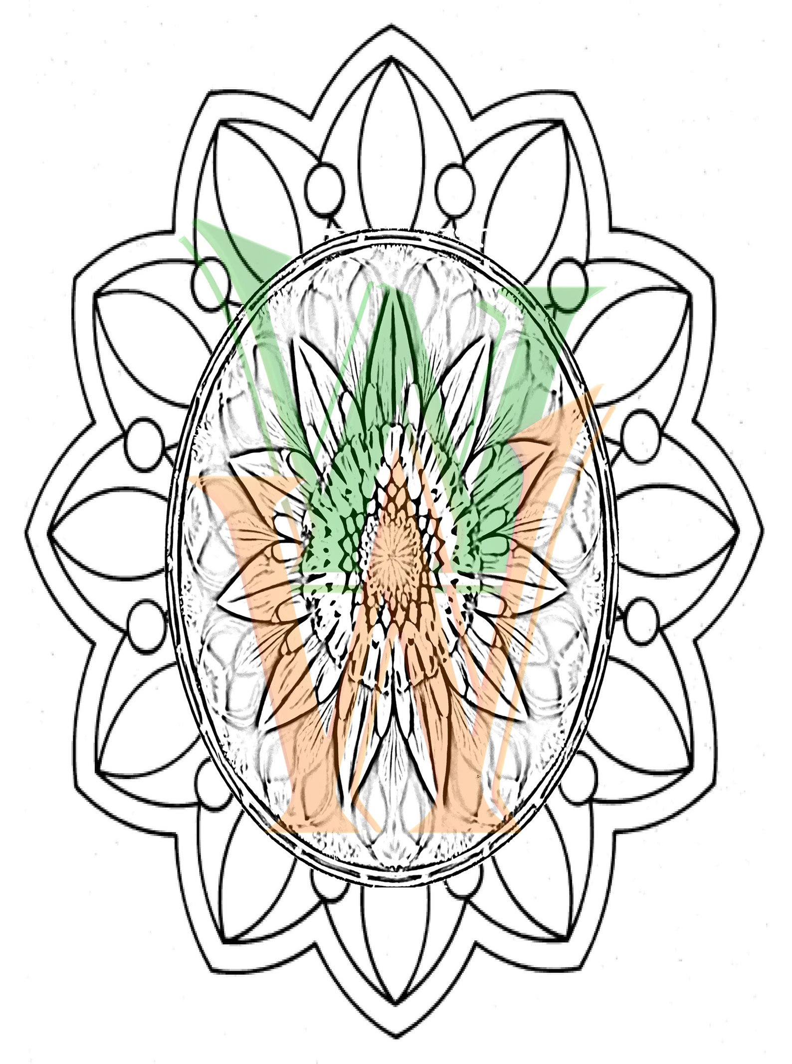 Mandalas Effect Coloring Page - Etsy