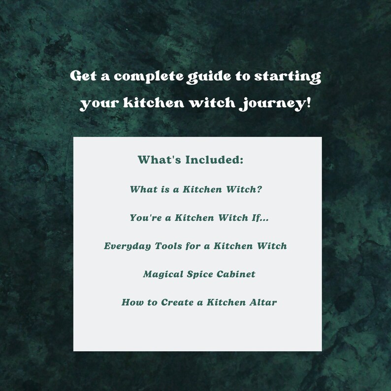 Kitchen Witch Beginners Guide Kitchen Witch Kit Downloadable Guide ...