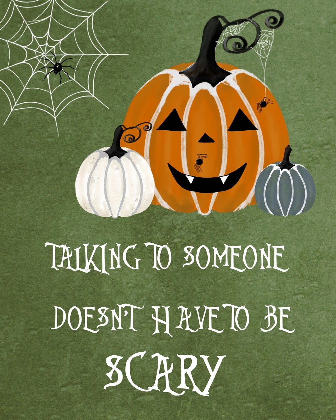 Halloween Mental Health Poster Counseling Resources School - Etsy