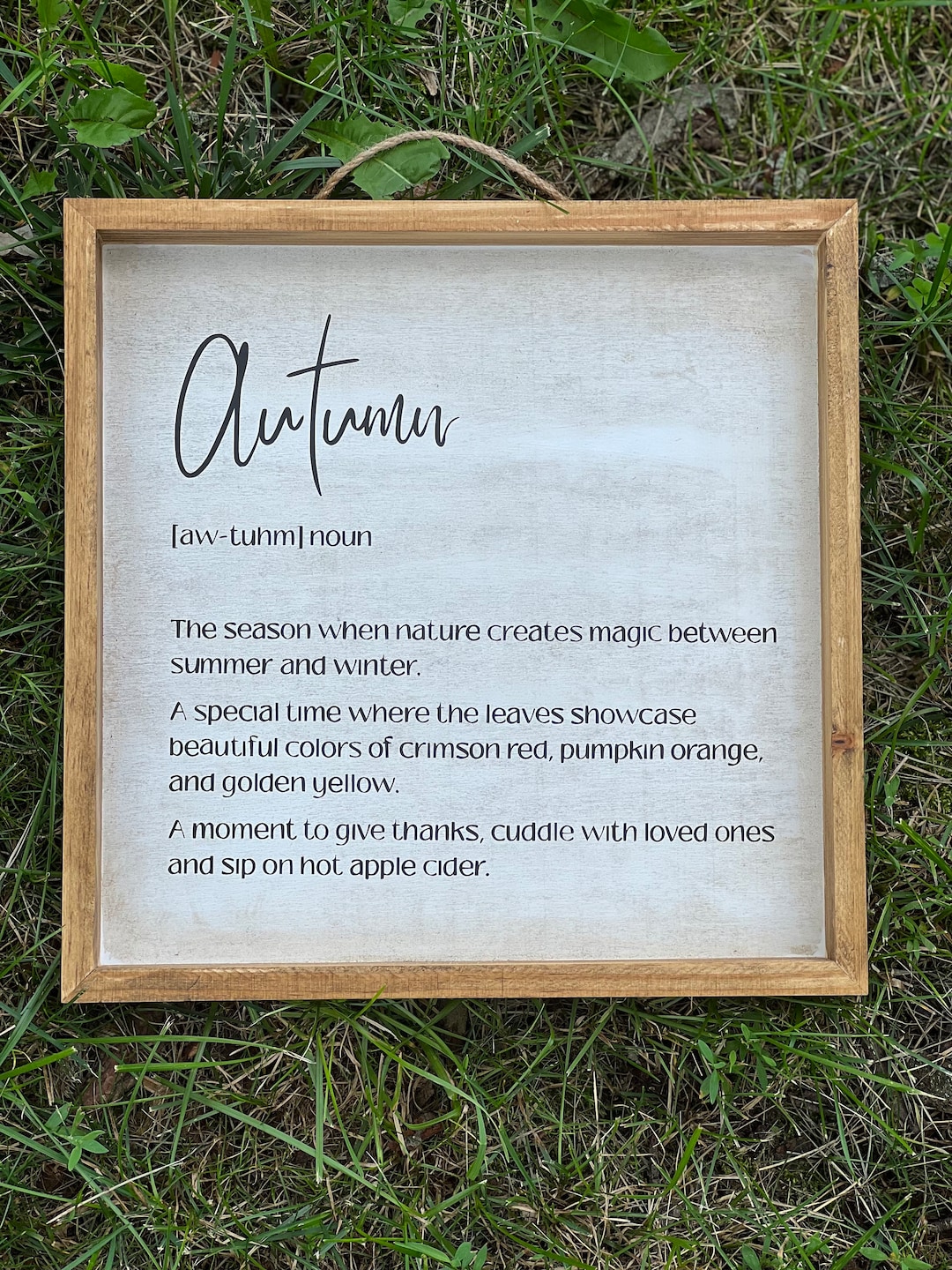 Autumn Definition Fall Decor Sign Seasonal Home Accents - Etsy