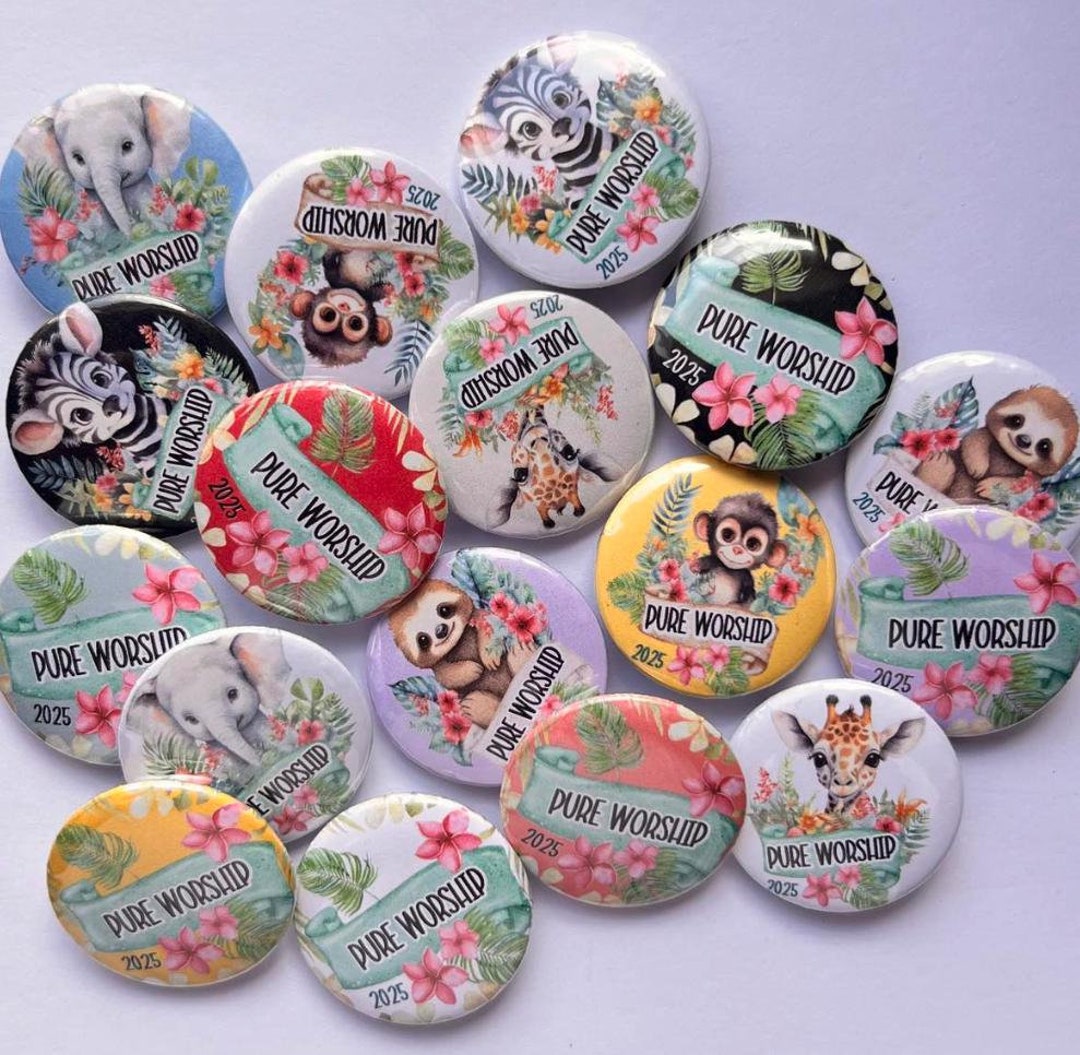 Pure Worship 2025 Convention Button Pins: JW Animal Badges - Etsy