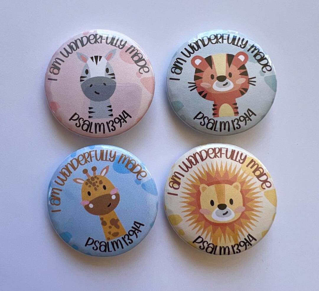 I Am Wonderfully Made Badges, JW Kids, 32MM JW Pin, JW Gifts, Buttons ...