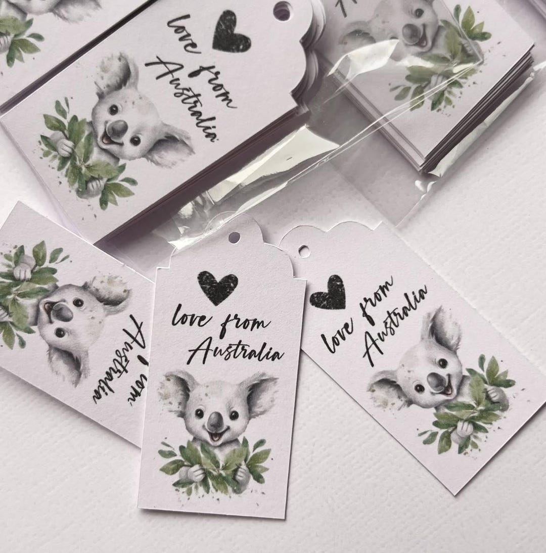 Koala Gift Tags: Love From Australia, JW Convention Gifts - Etsy
