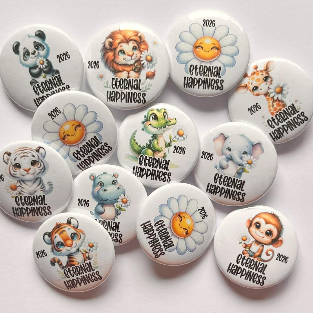 JW Eternal Happiness Pins 2026: Animal Floral Pins - Etsy