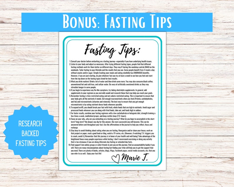 Fasting Journal and Weight Loss Tracker, Fasting, Weight Loss Journal ...