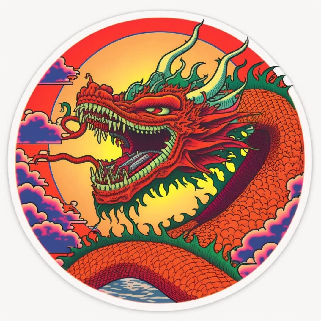 Dragon Sticker Set Zodiac - Etsy