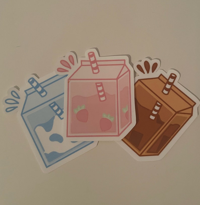 Waterproof Milk Carton Sticker Pack - Etsy