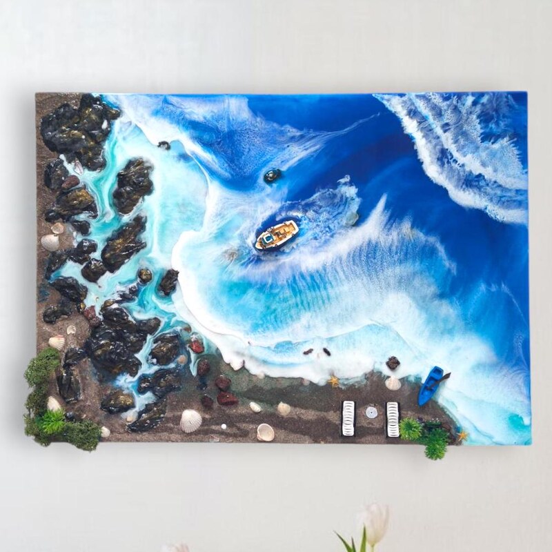 Beach Resin Art - Etsy