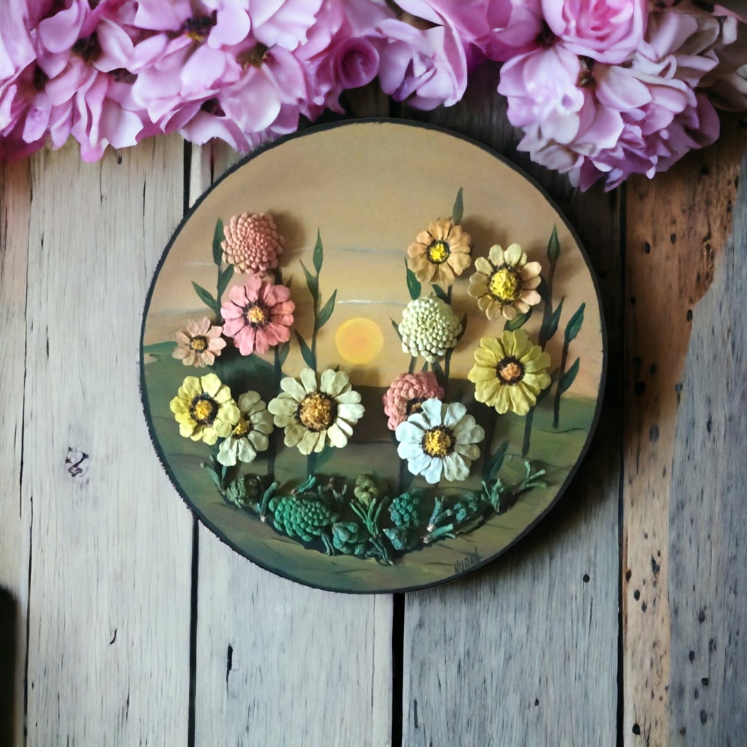 Handmade Colorful Wall Art Painted With Acrylic Painted Pinecones ...