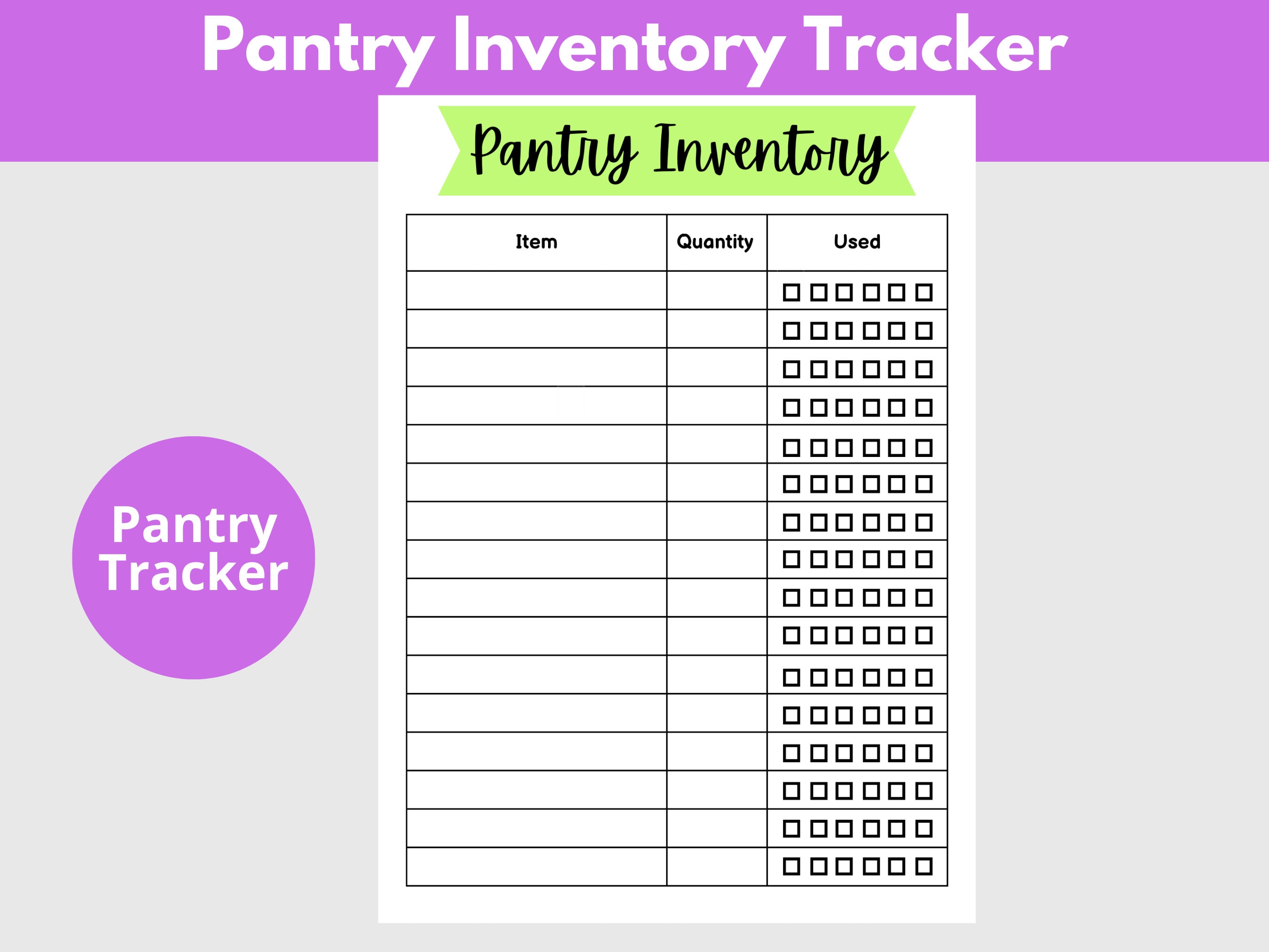 Pantry Inventory Tracker - Etsy