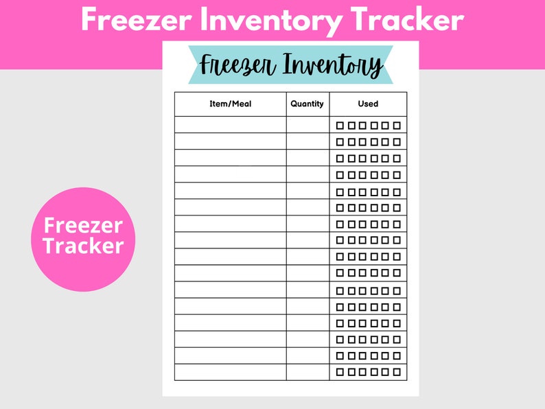 Freezer Inventory Tracker - Etsy
