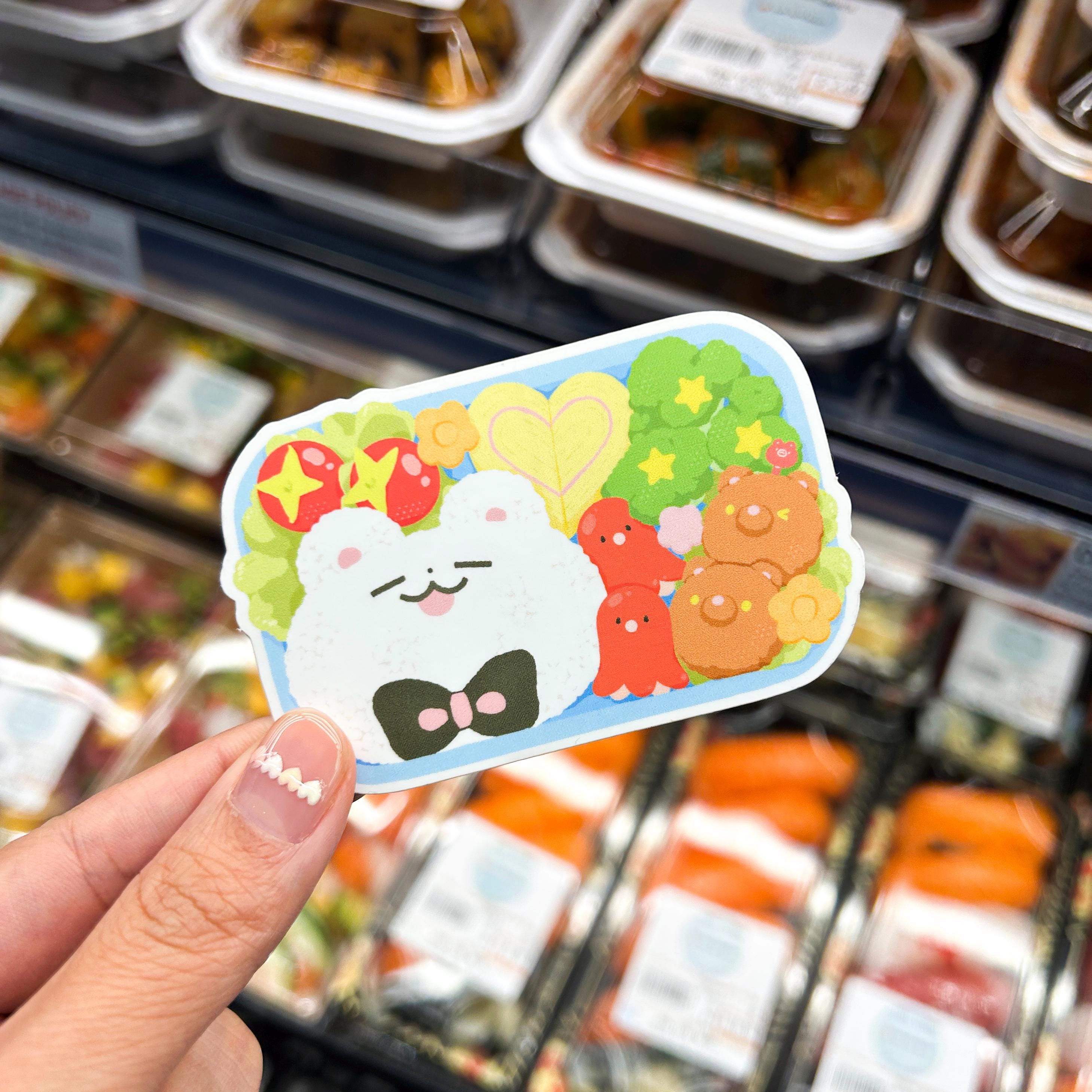 Bear Bento Matte Die-cut Sticker | Cute Animal Sticker | Laptop, Water ...