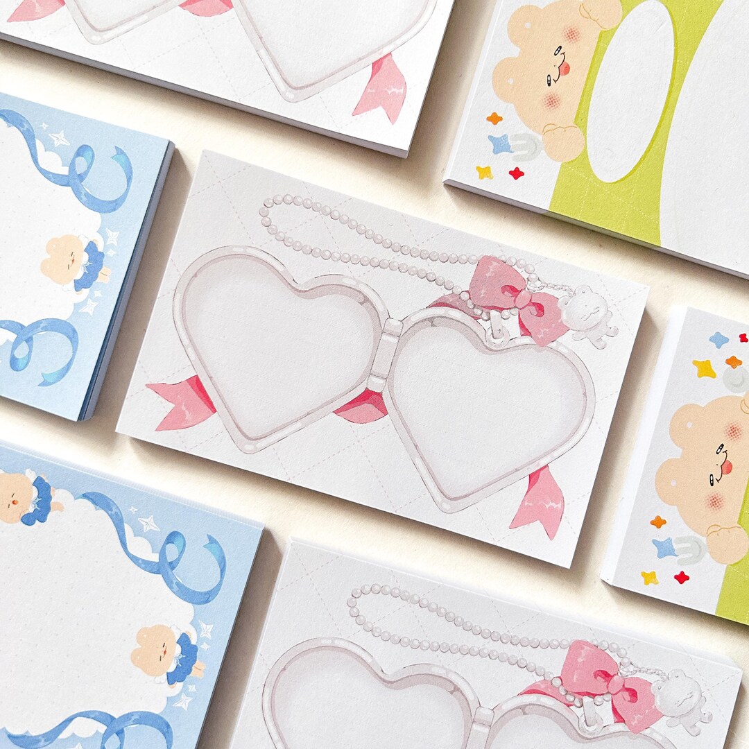 Heart Locket Memo Pad | Cute Themed Notepads for Planning, Diary ...