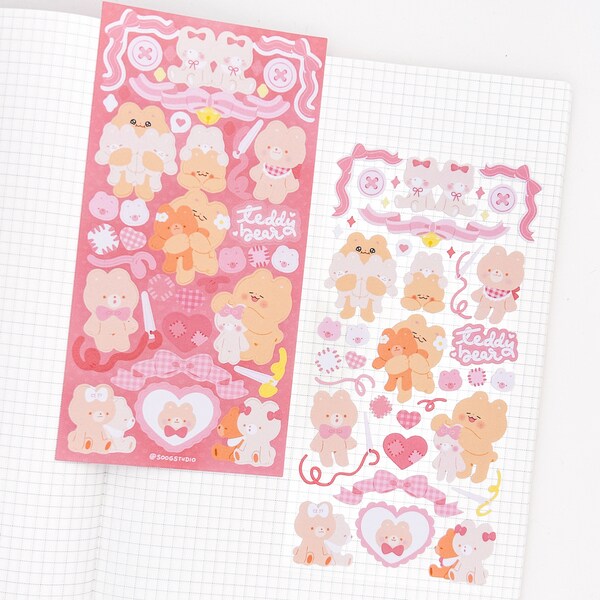 Teddy Bear Stickers - Etsy