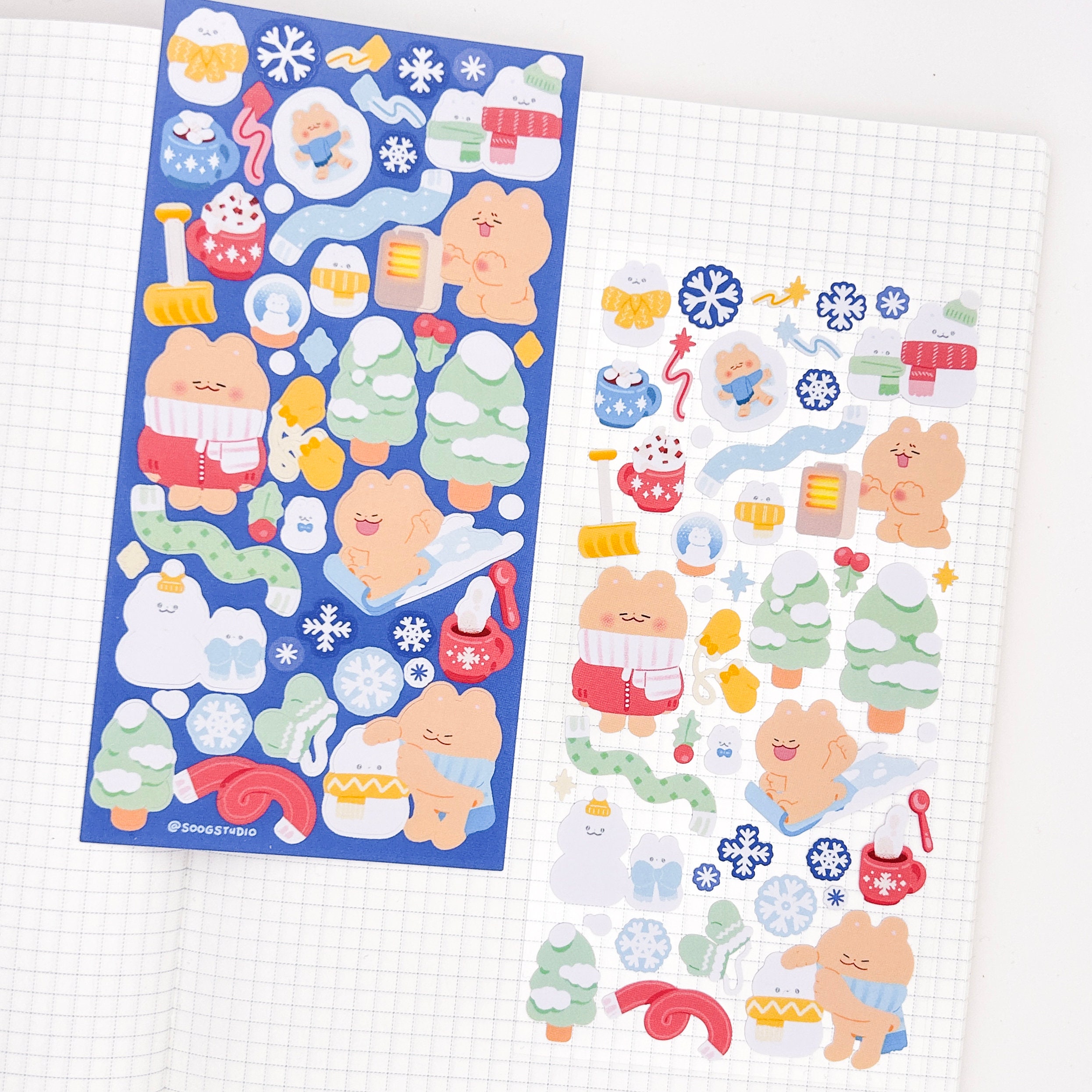 Winter Wonderland Sticker Sheet Cute but Cold Bear Stickers for ...
