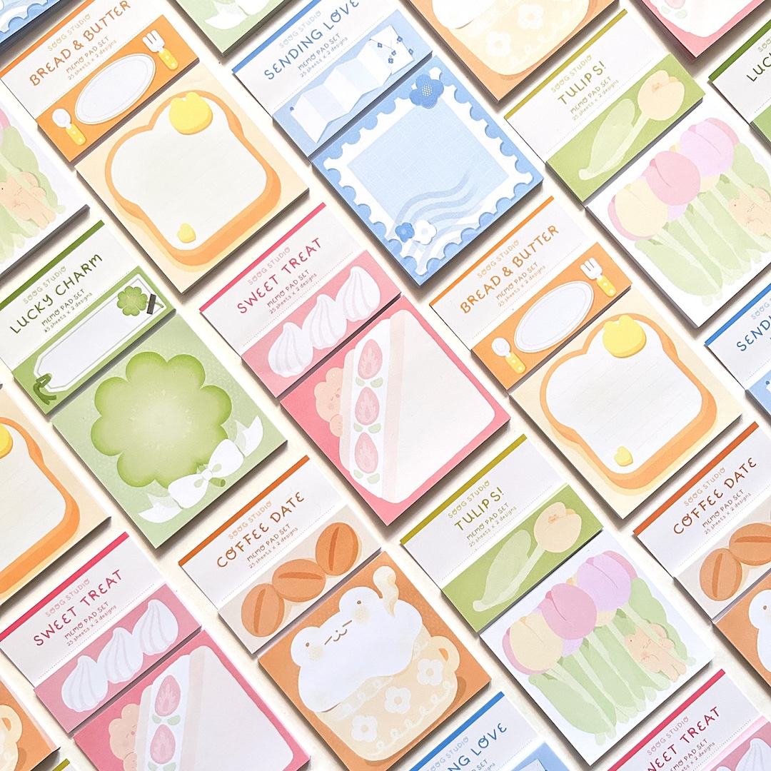 Memo Pad Sets | Cute Themed Notepads for Planning, Diary, Journaling ...