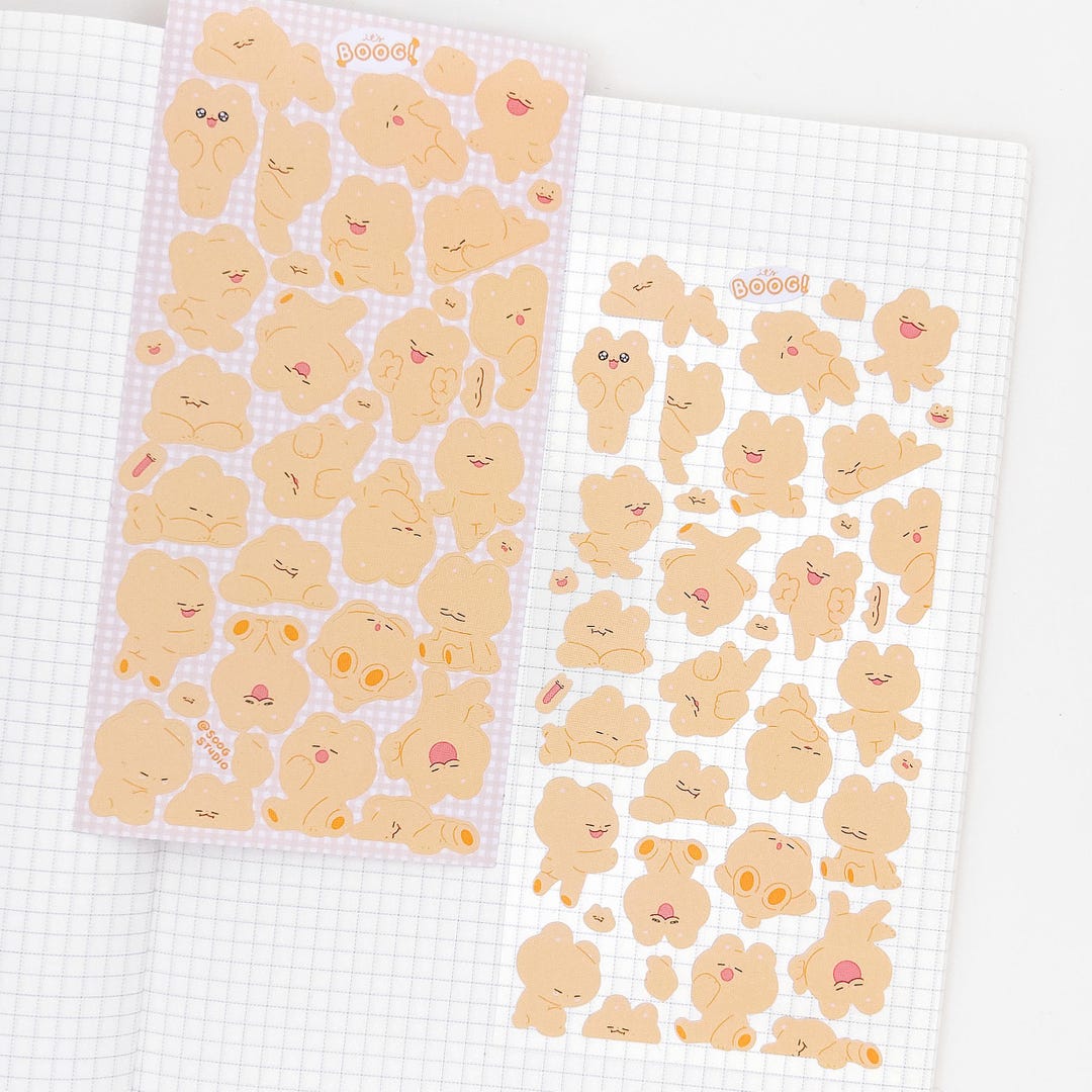 Cute Bears Sticker Sheet | Various Boog Bear Stickers for Planning ...