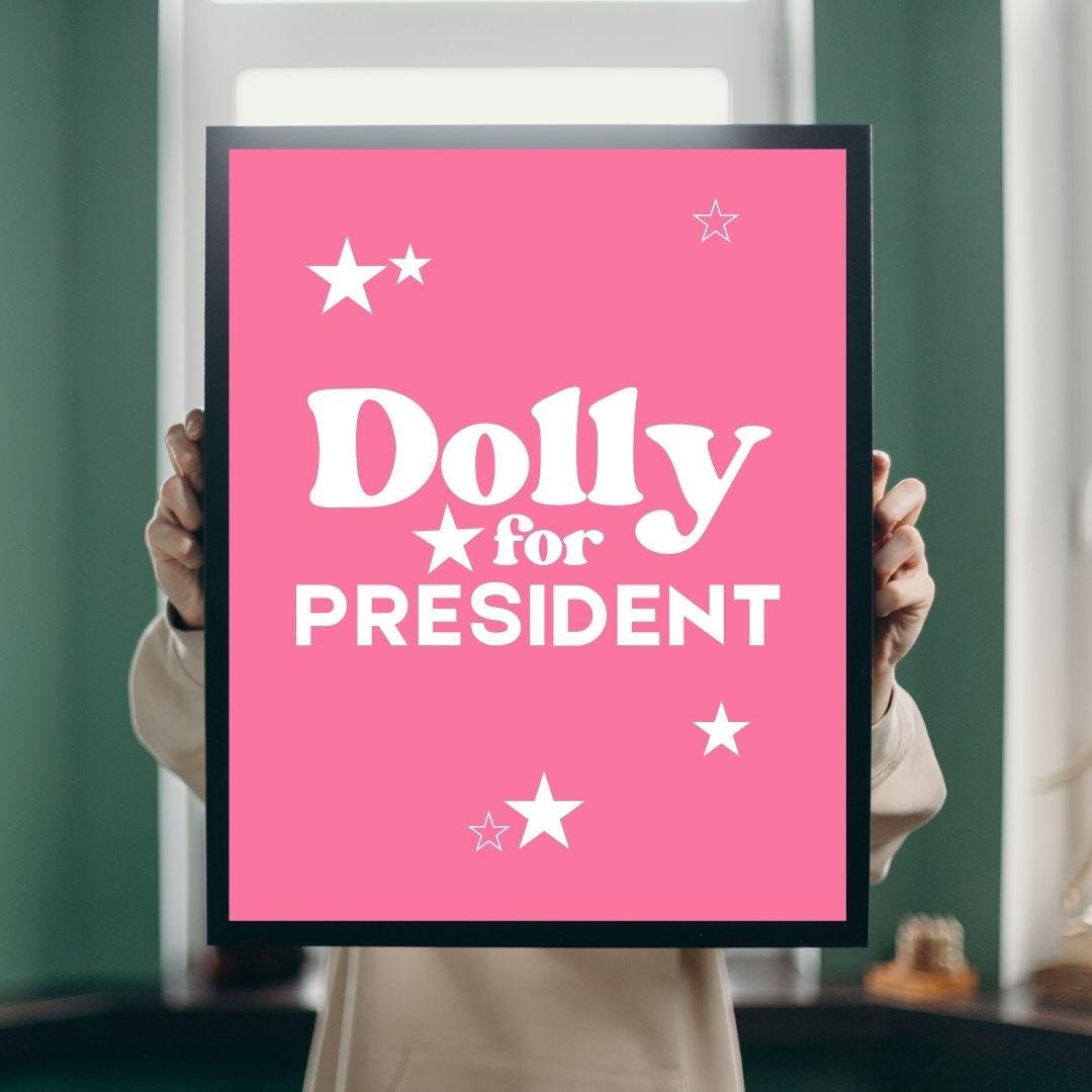 Dolly for President Printable Art, Digital File Download, Wall Decor - Etsy