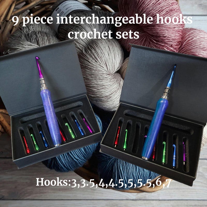 Resin Crochet Hook Set - Etsy
