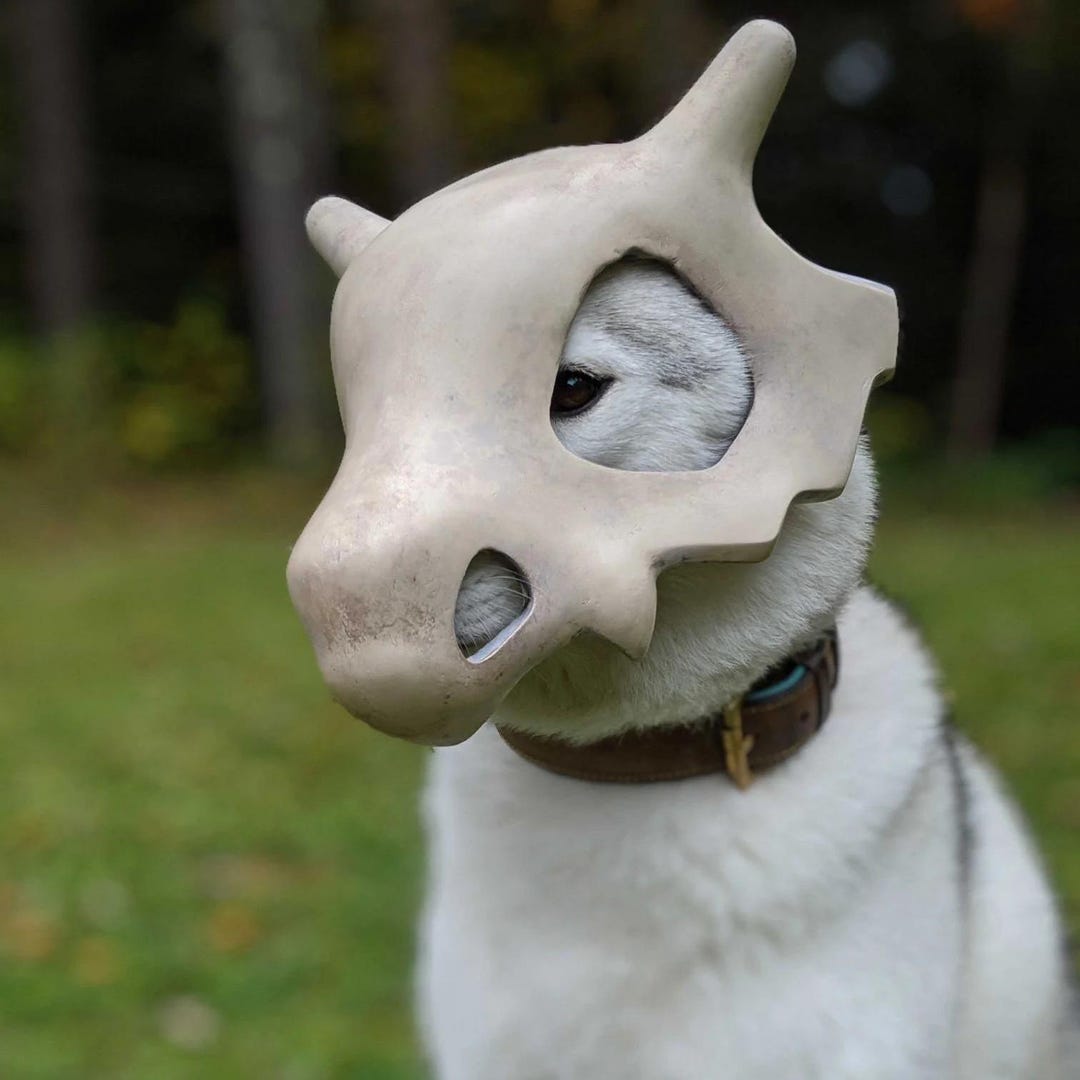 Cubone Dog Mask, 3D Printed Pokemon Pet Costume - Etsy