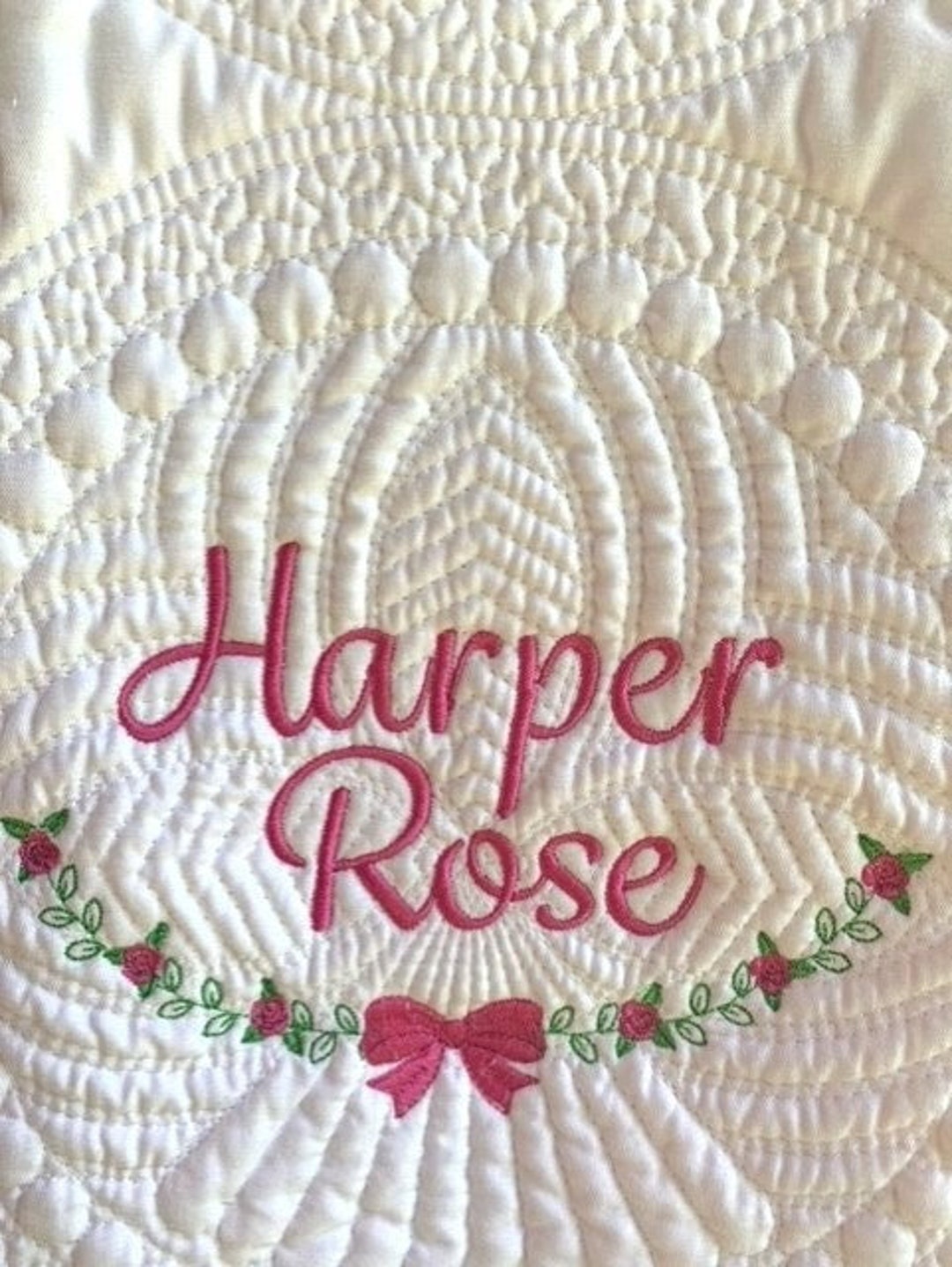 Custom Embroidered Baby Quilt, Heirloom Baby Quilt, Personalized Baby ...