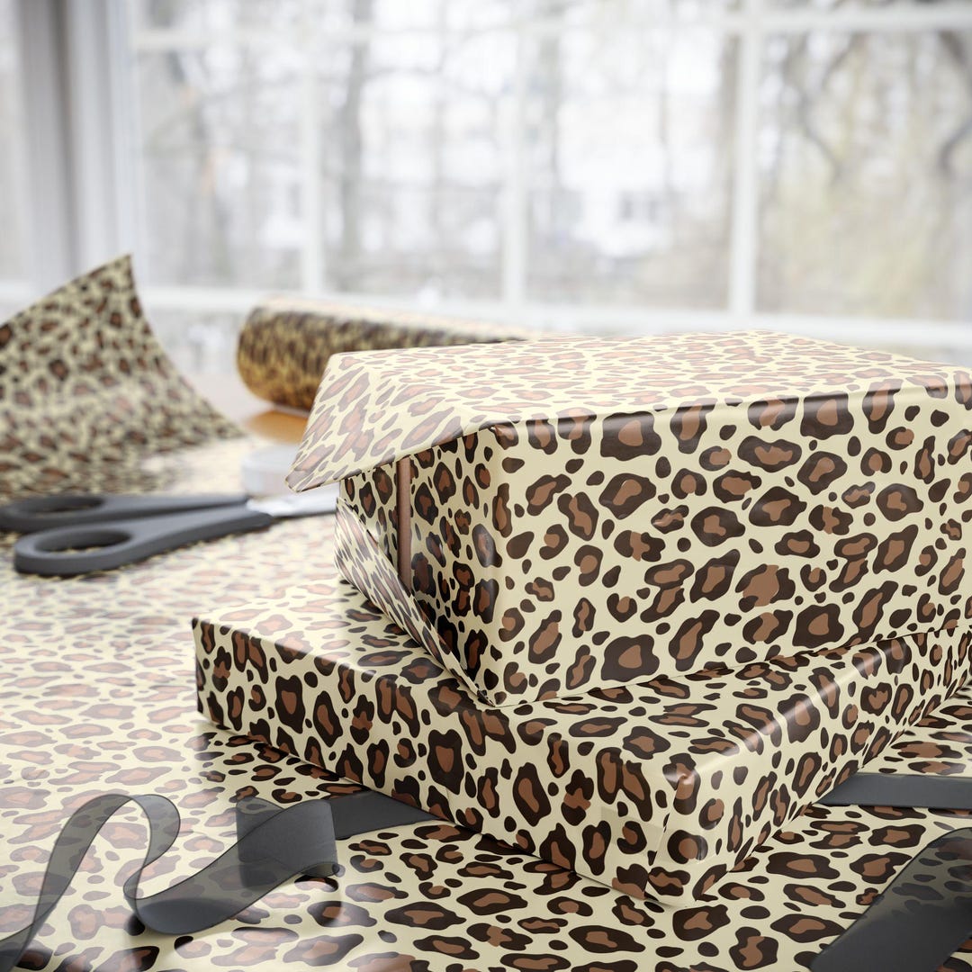 Leopard Print Wrapping Paper Wrapping Paper Gift Wrapping Paper Animal ...