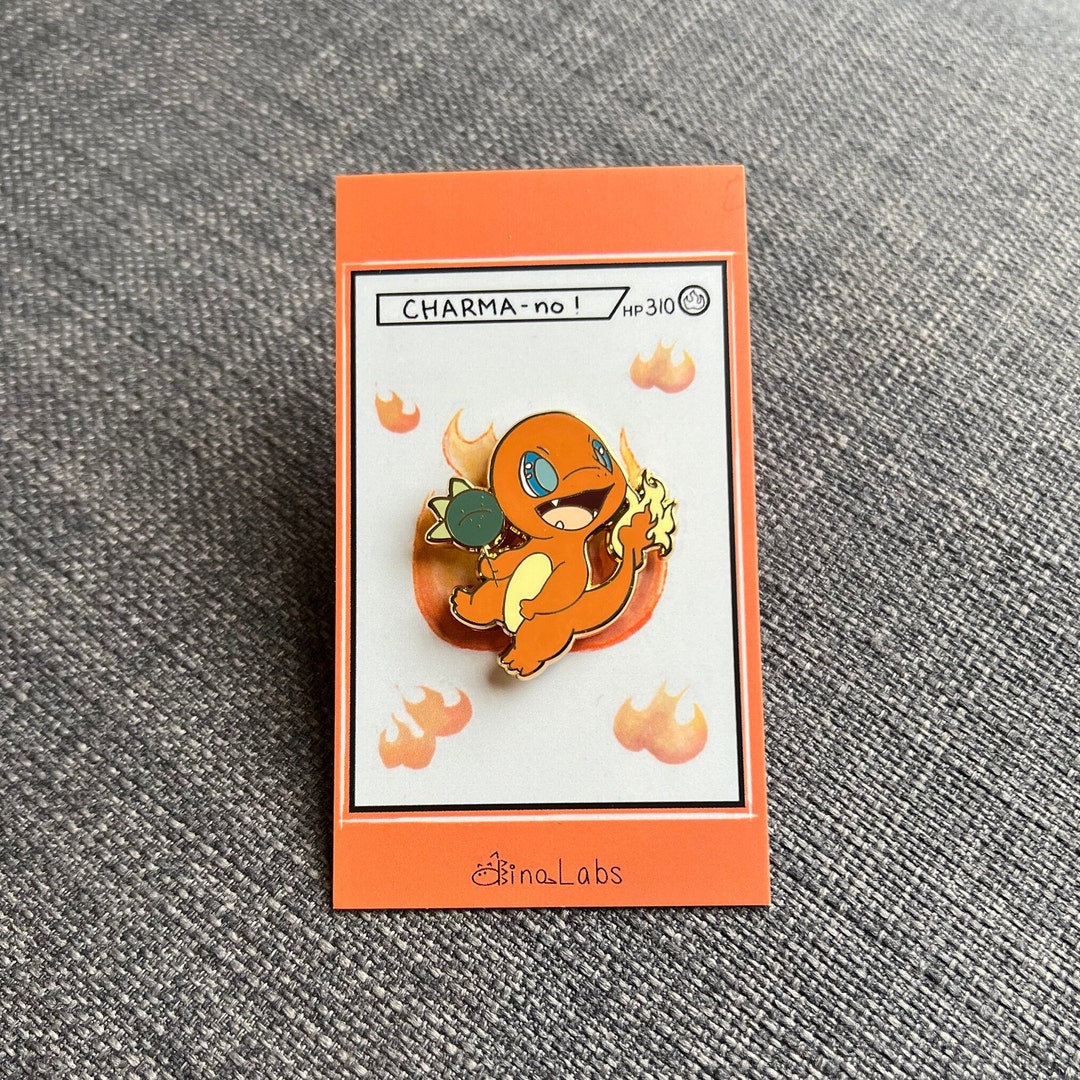 Charmander Dinosaur Lollipop Hard Enamel Pin | Cosplay Time Series - Etsy