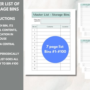 Storage Bin Organization System Storage Labels Moving Binder Storage ...