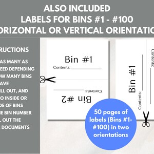 Storage Bin Organization System Storage Labels Moving Binder Storage ...